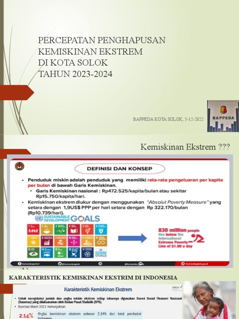 Bahan Rakor Percepatan Penghapusan Kemiskinan Ekstrem-1 | PDF