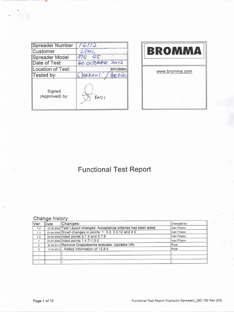 Functional Test Report | PDF