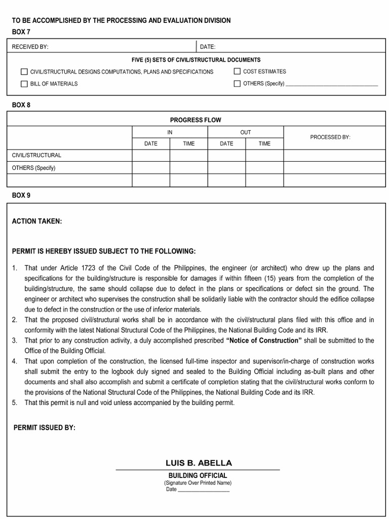 Civil Structural Permit | PDF