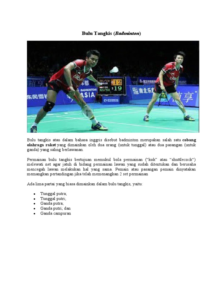 Bulu Tangkis | PDF