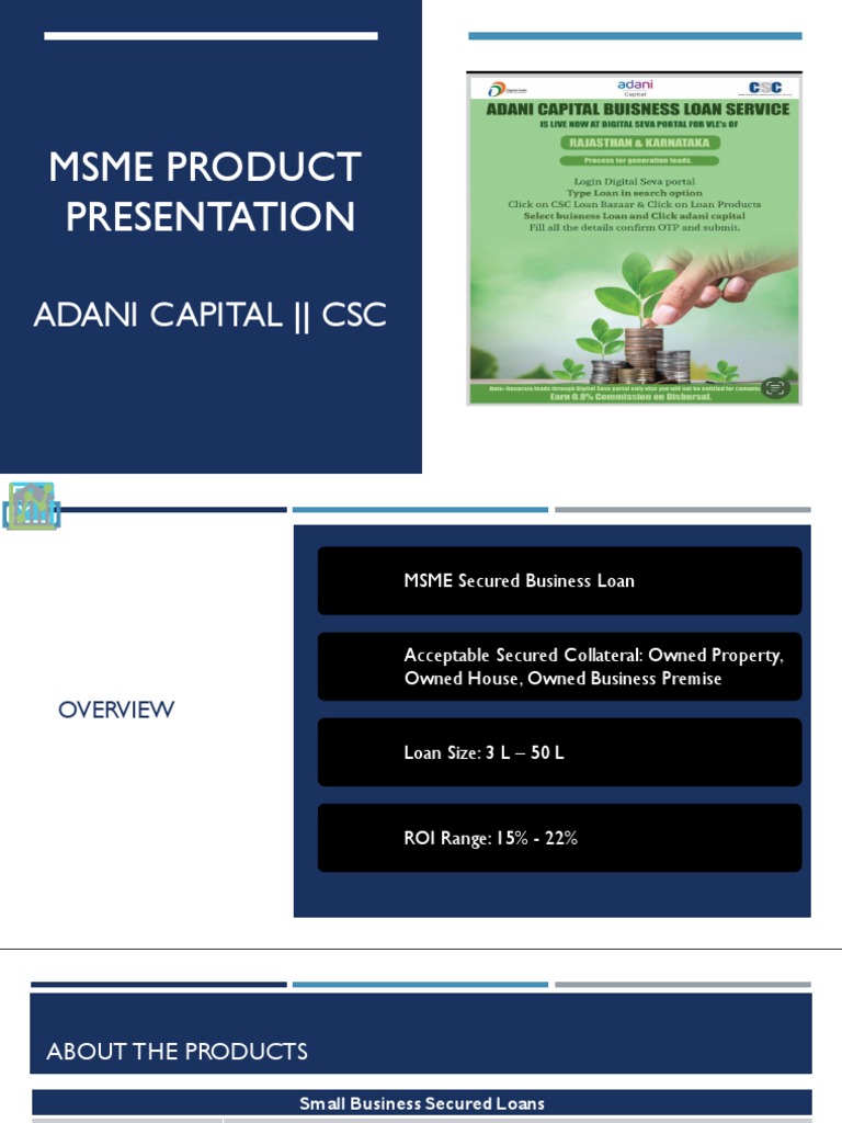 MSME Presentation For CSC | PDF | Business
