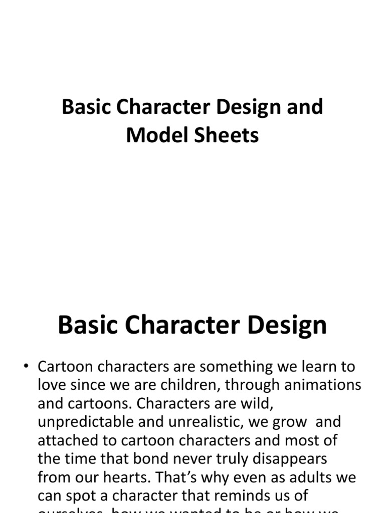 Basic Character Design and Model Sheets | PDF