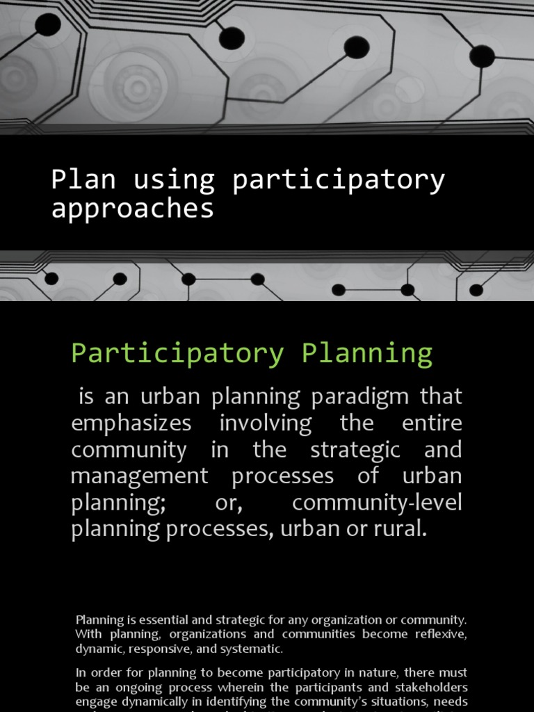 Plan Using Participatory Approaches Airathel | PDF | Community | Empowerment