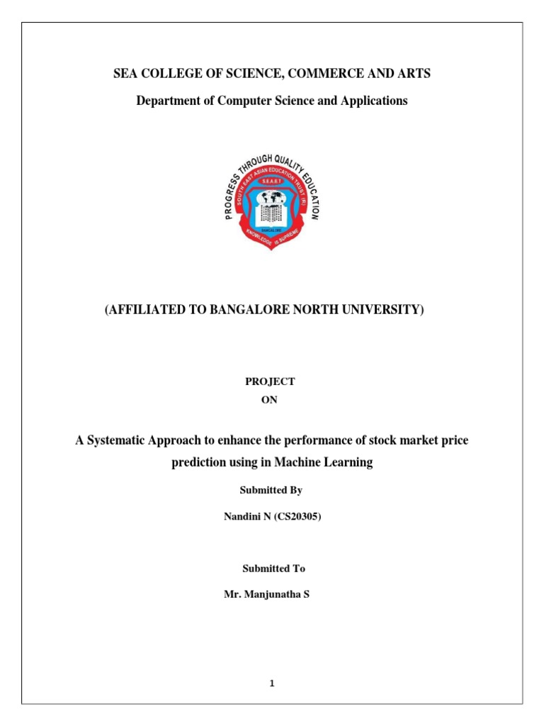 Nandini Project Report | PDF | Forecasting | Prediction