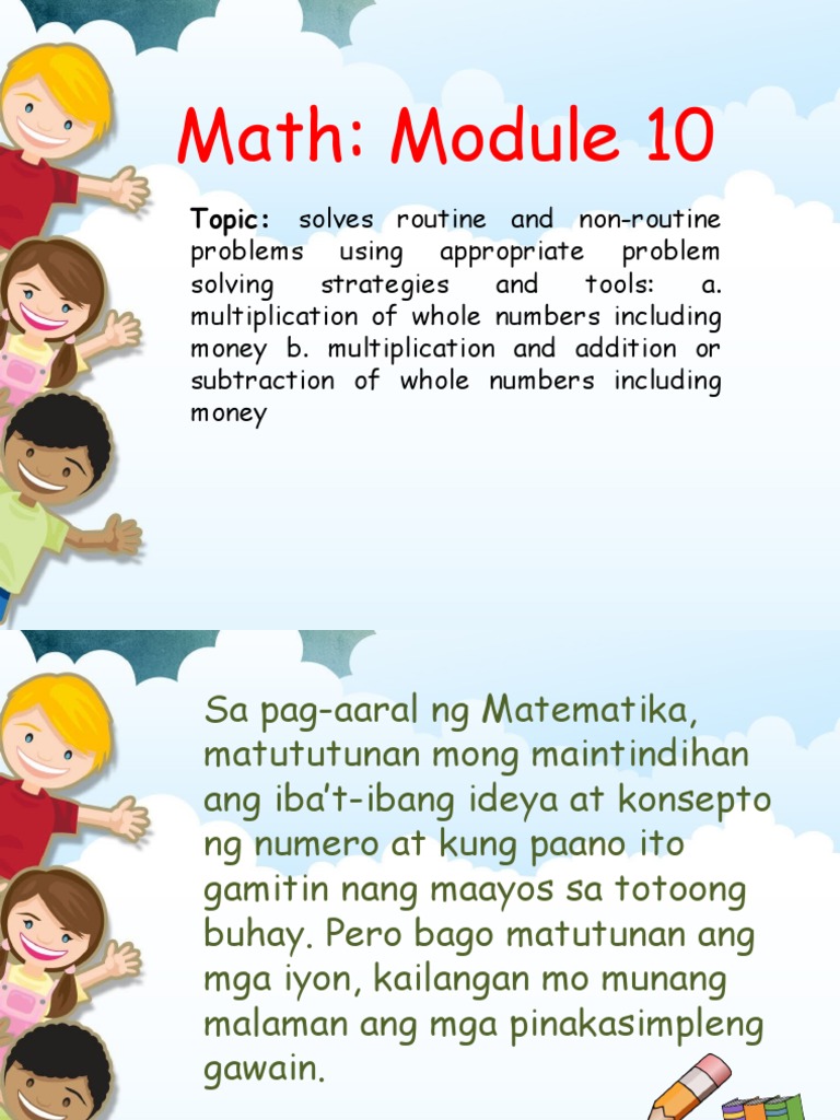 Q2 - MATHEMATICS - MOD 10 - Solves Routine and Non-Routine Problems | PDF