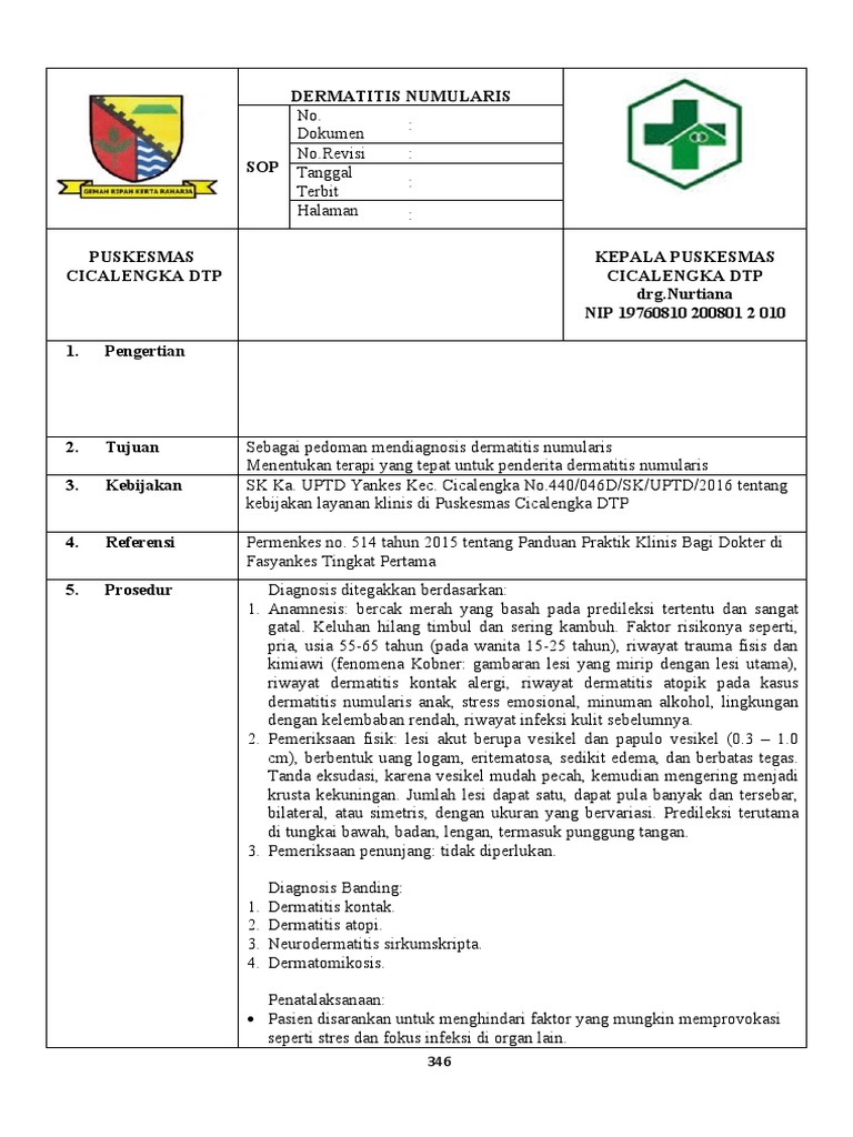 Panduan Diagnosa Dermatitis Numularis | PDF