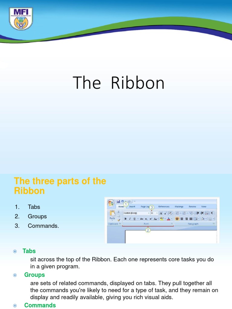 Chapter 5 The Ribbon | PDF | Software | Computing