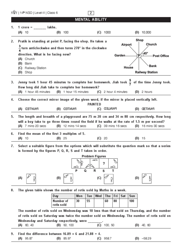 Class 6 Nso Level 2 14 Print Pdf Leaf Foods