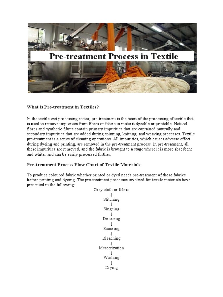Understanding Textile Pre-treatment Processes | PDF | Textiles | Bleach