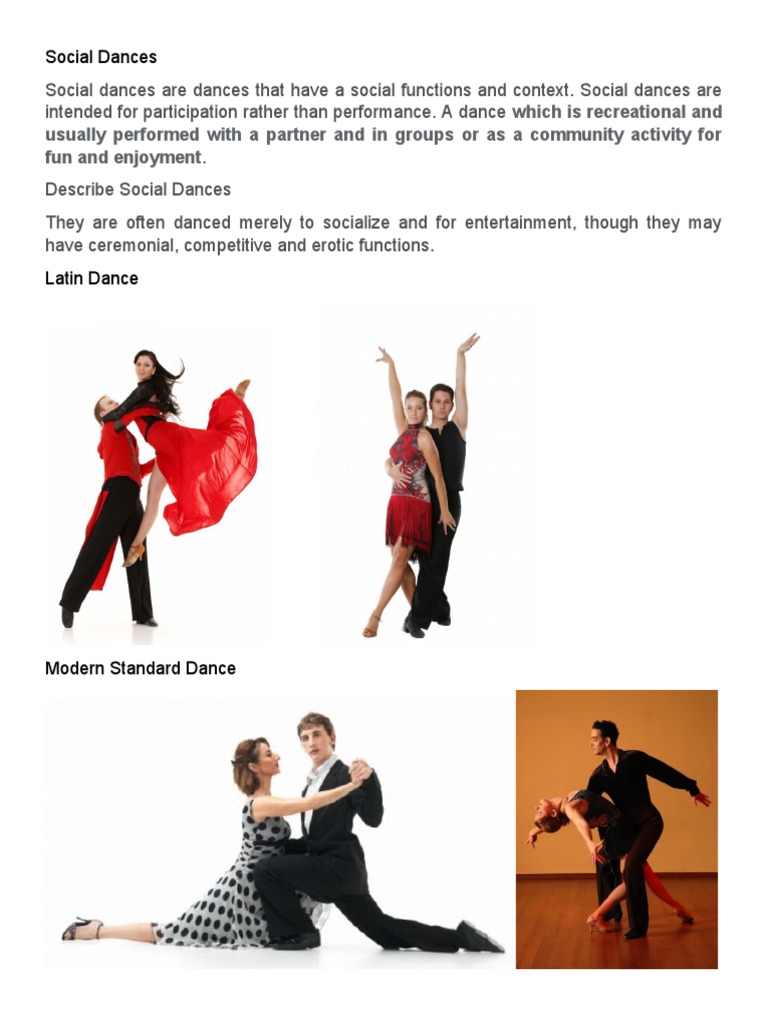 Exploring the Distinctions Between Social Dances and Dancesport | PDF