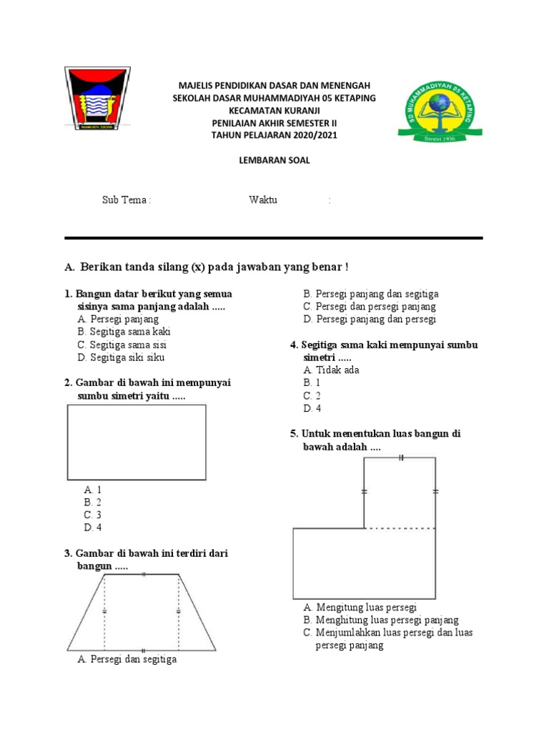 Soal MTK SMT 2 Uts | PDF