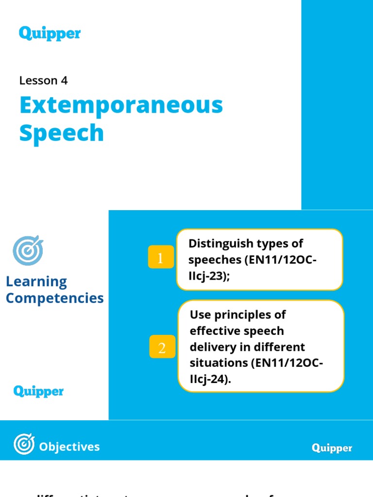 Prepare Effective Extemporaneous Speeches | PDF | Nonverbal ...
