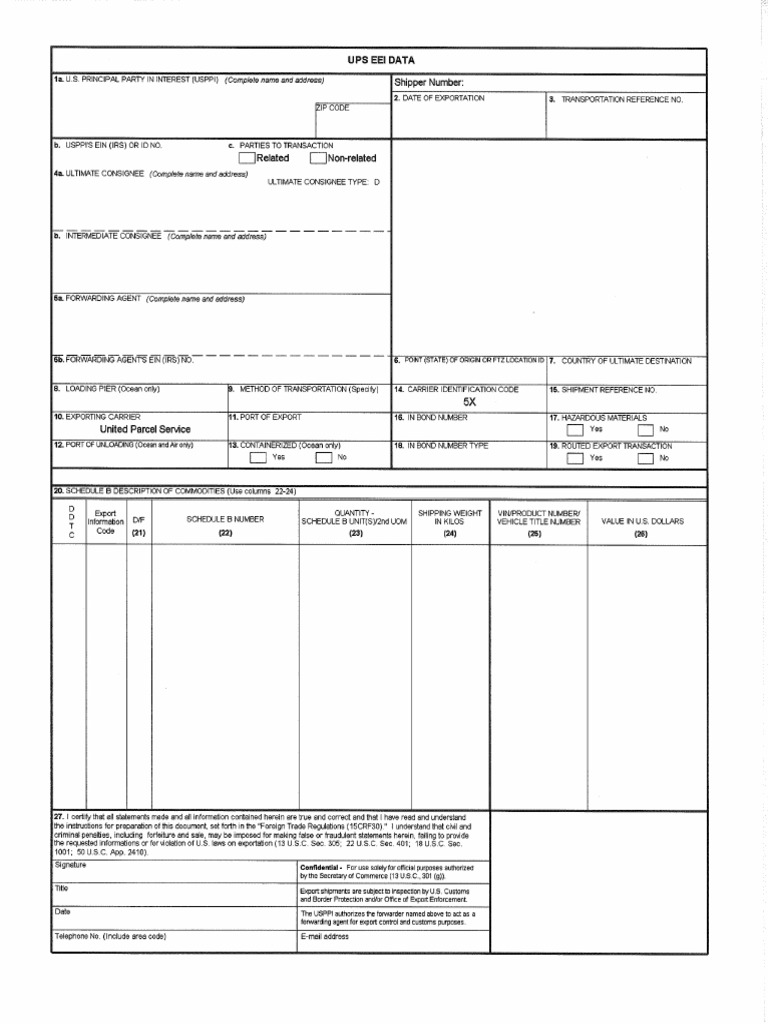 UPS Electronic Invoice | PDF