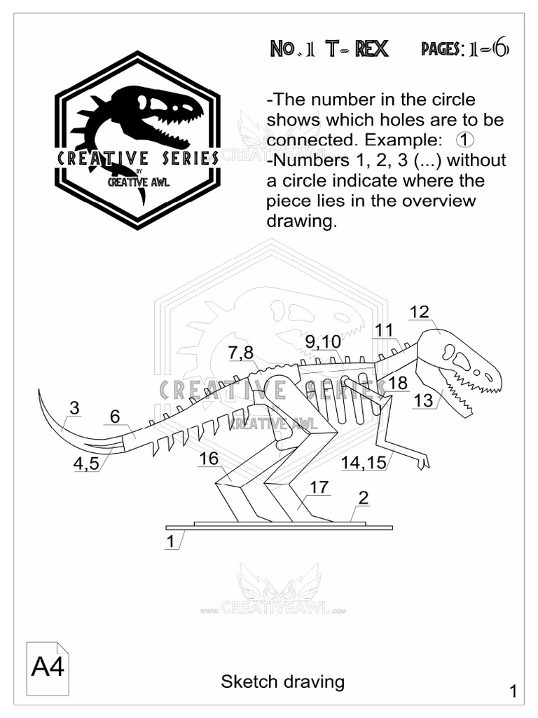 T Rex Skeleton Pdf