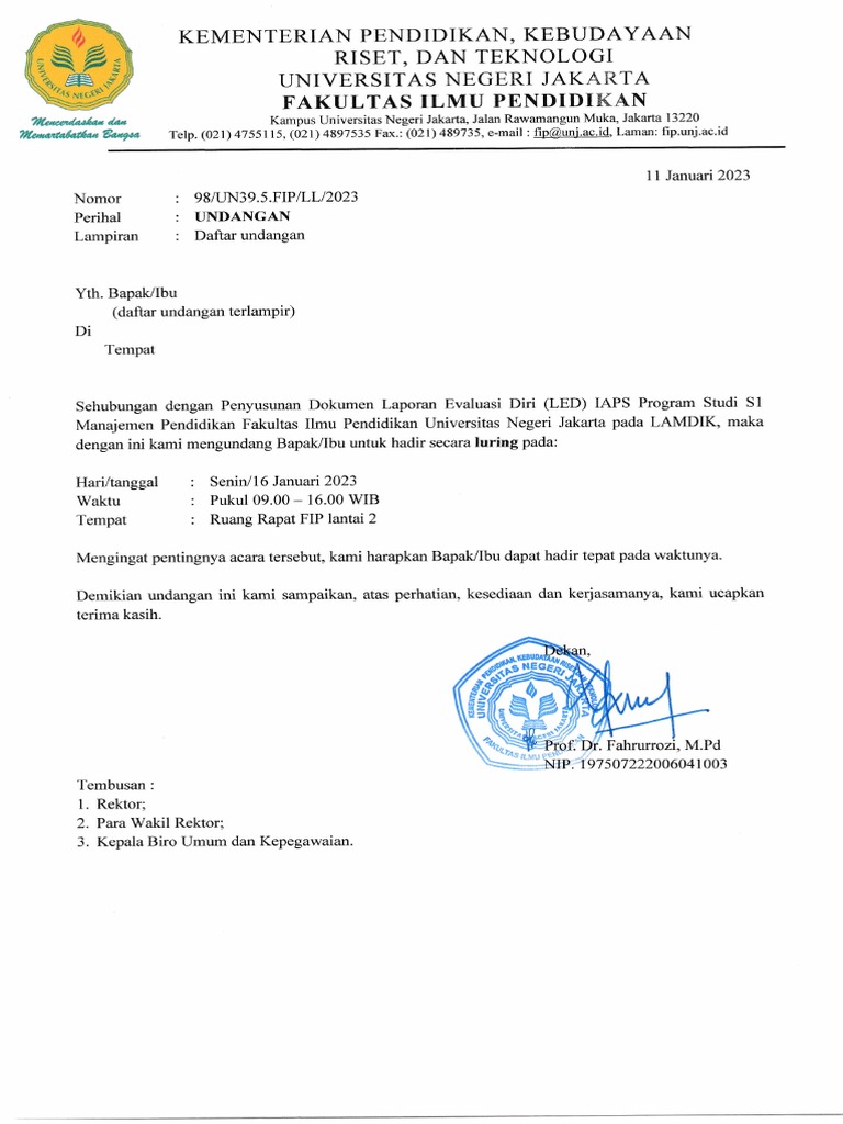 Sign - Undangan LURING Penyusunan Dok LEDIAPS Lamdik S1 MP TGL 16 Jan ...