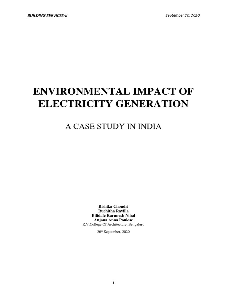 Environmental Impacts of Electricity Generation | PDF | Fossil Fuel ...