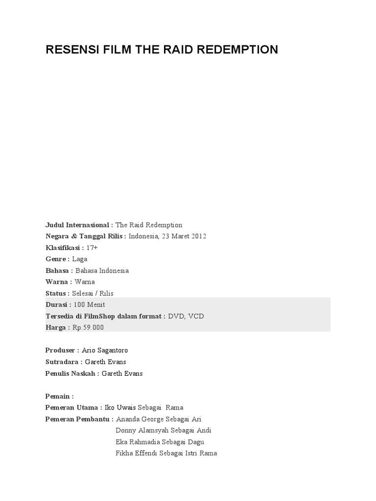 Resensi Film The Raid Redemption | PDF