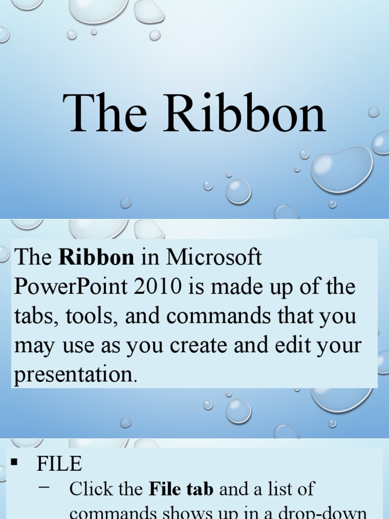The Ribbon | PDF