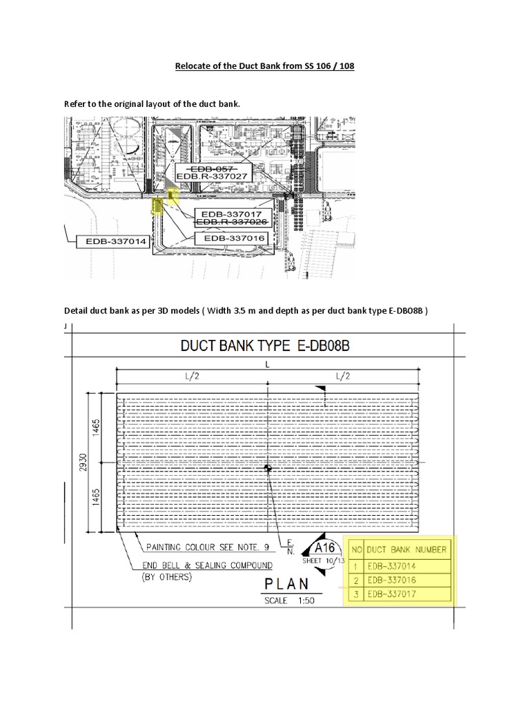 Duct Bank Relocation Details | PDF