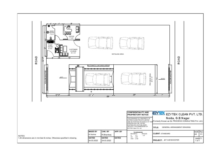 Automatic car wash area layout | PDF | Industrial Processes