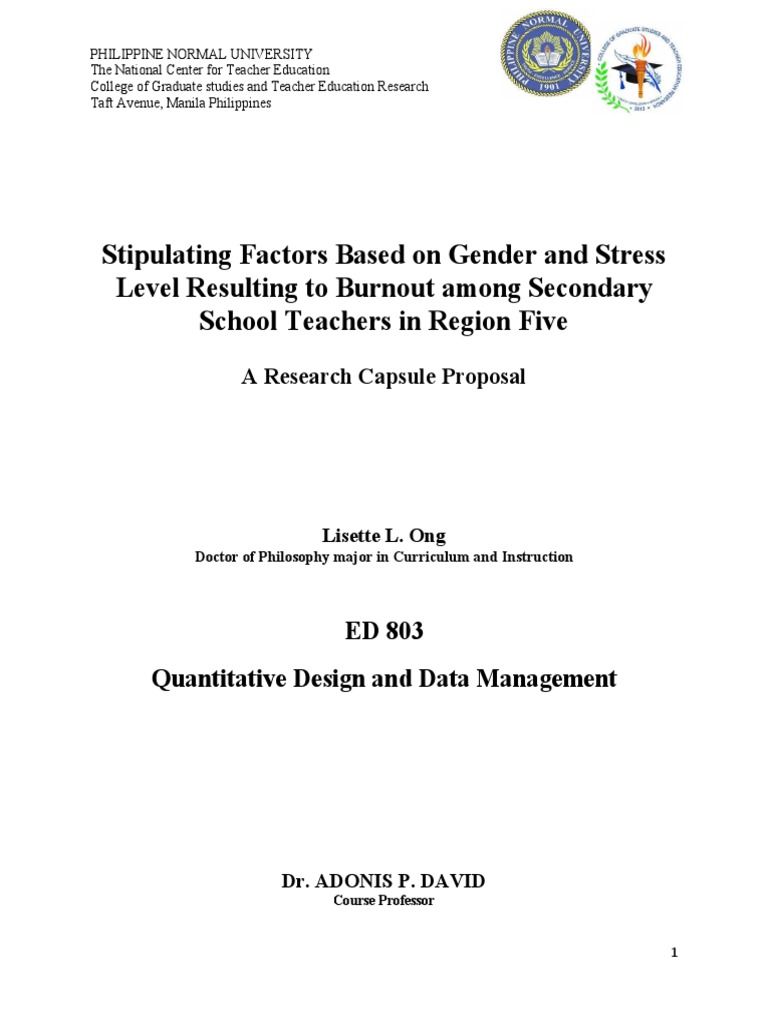 Concept Paper 803 | PDF | Survey Methodology | Occupational Burnout