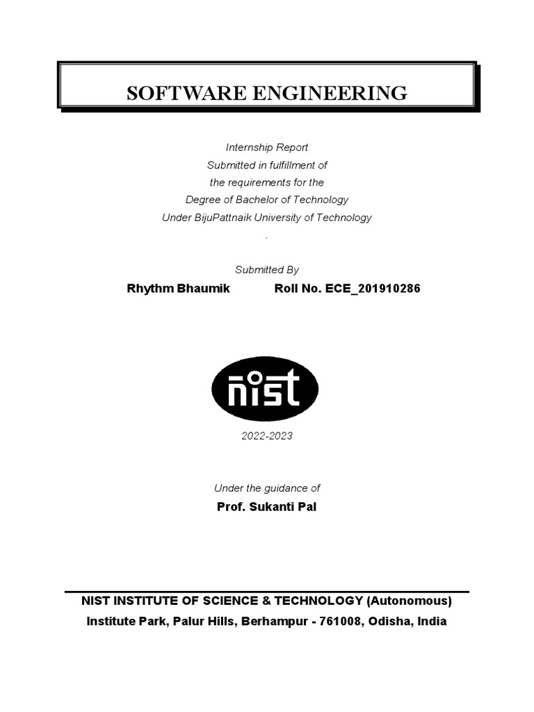 INTERNSHIP Report | PDF | Software Testing | Software Prototyping