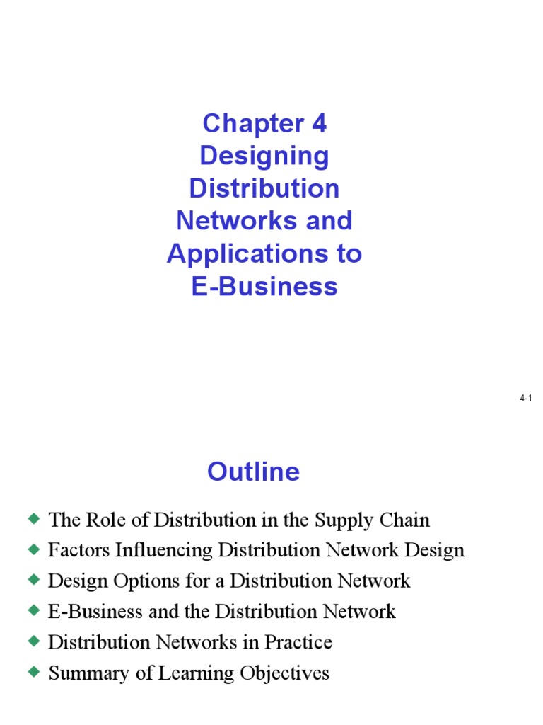 04 - Distribution Network | PDF | Electronic Business | Supply Chain