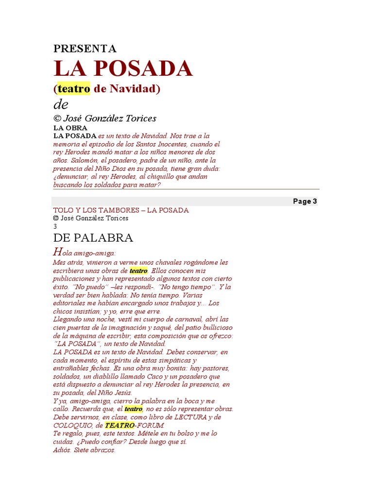 iNFANTIL NAVIDAD - LA POSADA | PDF | María, madre de Jesús