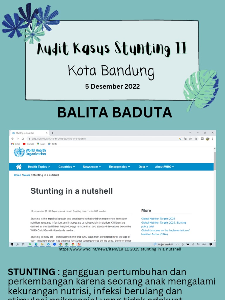 Audit Kasus Stunting II Balita Baduta PPT in PDF | PDF