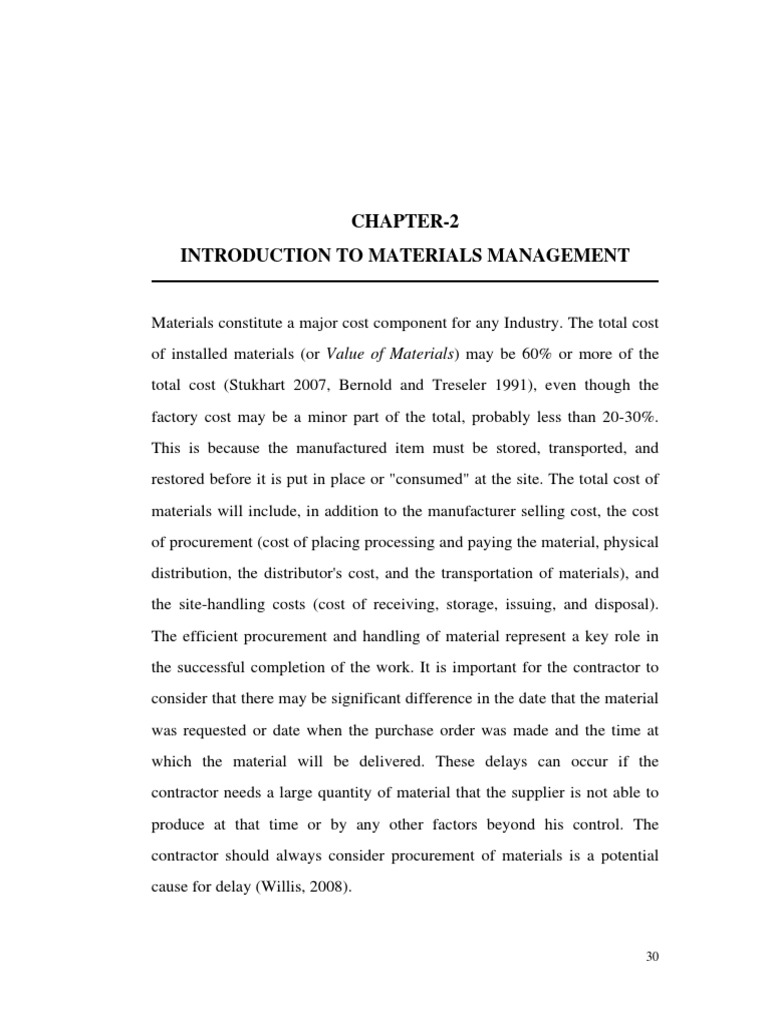 Introduction To Materials Management | PDF | Procurement | Supply Chain