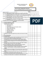 Checklist in Intra Foley Catheter | PDF