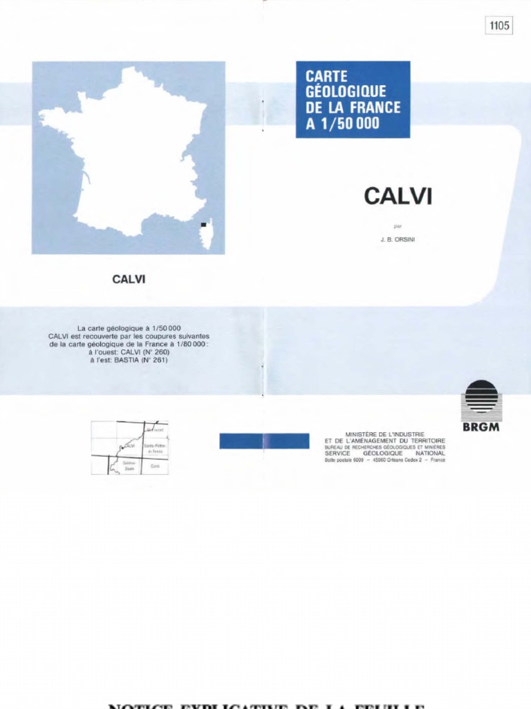 Calvi: Carte Géologique de La France | PDF | Granit | Roche magmatique