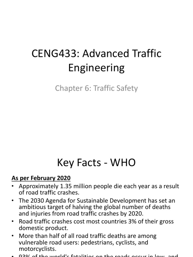Lect6 Traffic Safety | PDF | Traffic Collision | Road Traffic Safety
