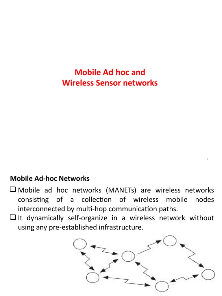 Overview of Mobile Ad Hoc Networks | PDF | Wireless Ad Hoc Network ...