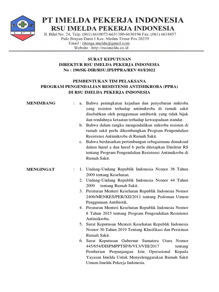 Standart Pkpo 8 Elemen Penilaian B SK Pembentukan Tim Ppra | PDF