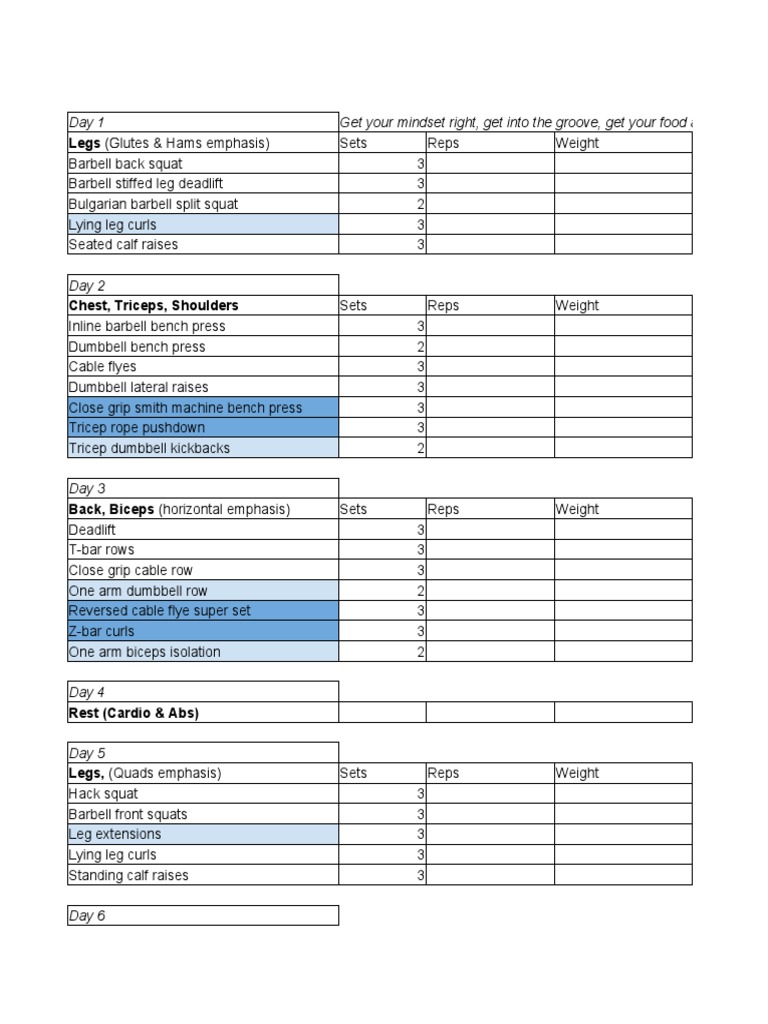 40 Days Hypertrophy Mesocycle | PDF | Arm | Human Anatomy