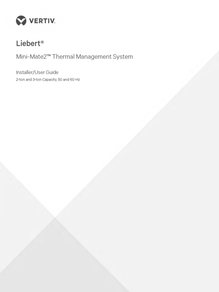 Liebert Mini Mate2 2 3 Tons User Manual - 00 | Download Free PDF ...