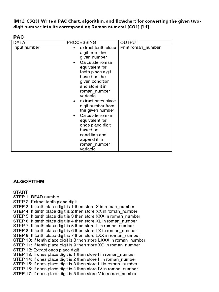 (M12 - CSQ3) Write A PAC Chart, Algorithm, and Flowchart For Converting ... (M12 - CSQ3) Write A PAC Chart, Algorithm, and Flowchart For Converting ...