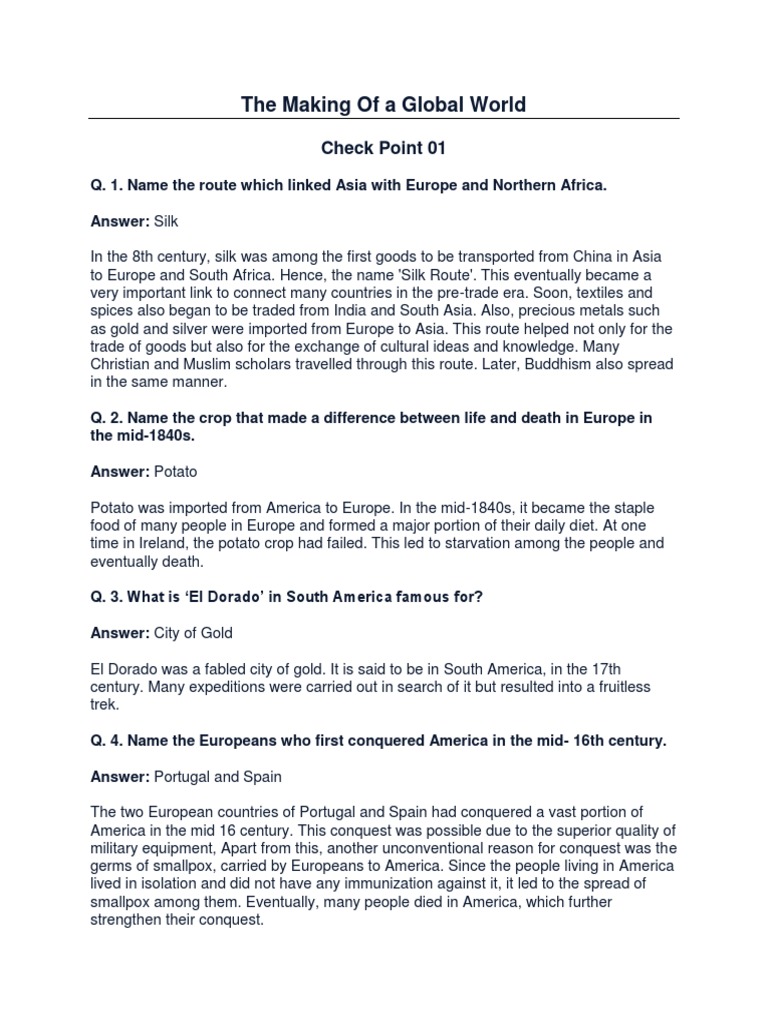 The Making of Global World | PDF | Age Of Discovery | International ...