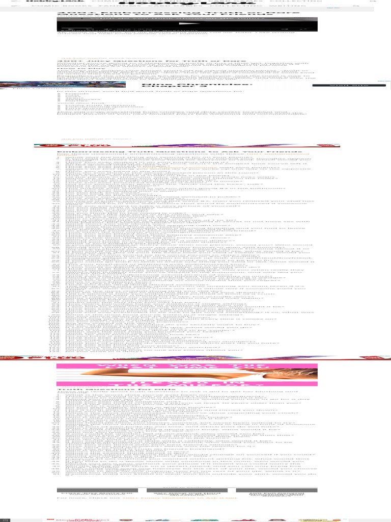 400+ Embarrassing Truth or Dare Questions To Ask Your Friends - HobbyLark | PDF