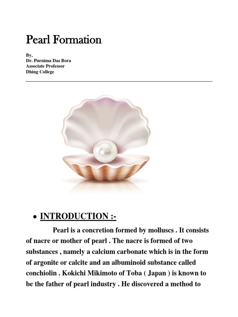 Pearl Formation: Introduction | PDF | Pearl | Oyster