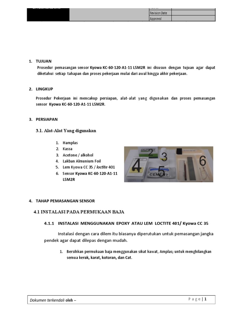 SOP Pemasangan Strain Gauge Foil | PDF