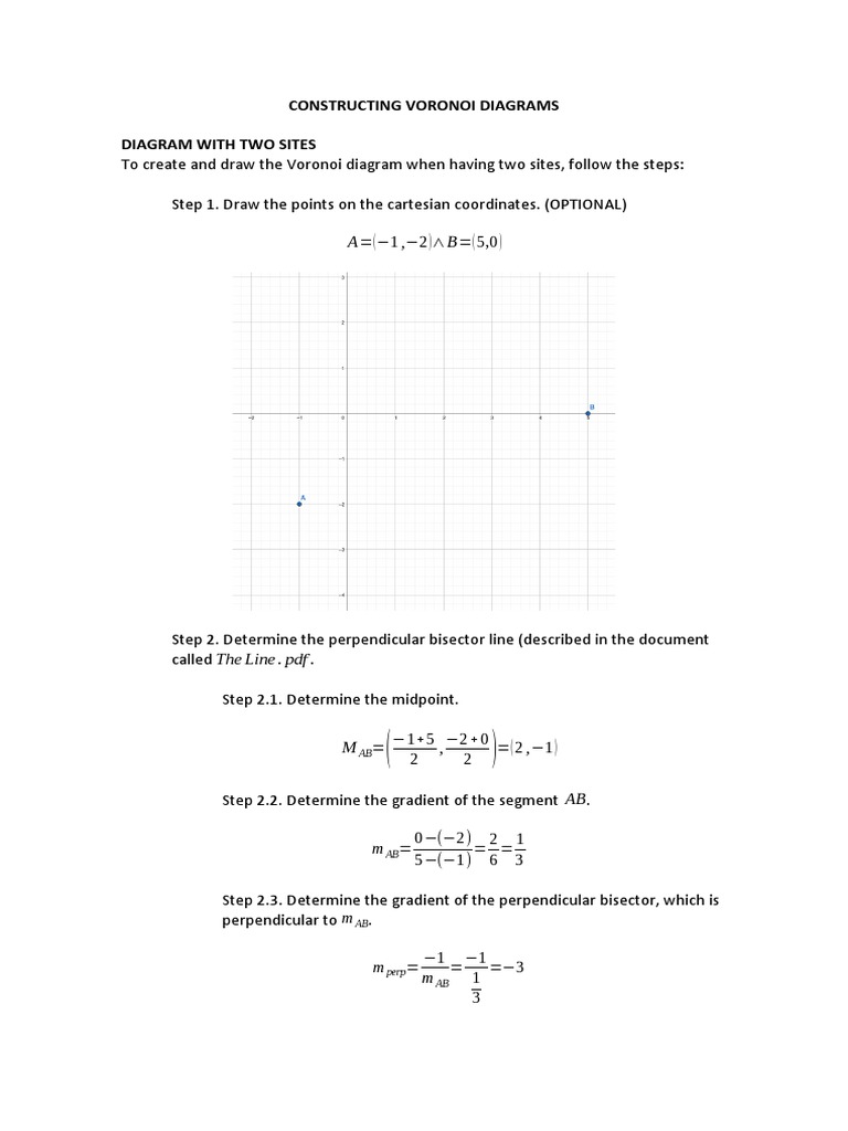 Constructing Voronoi Diagrams | PDF | Perpendicular | Cartesian ...