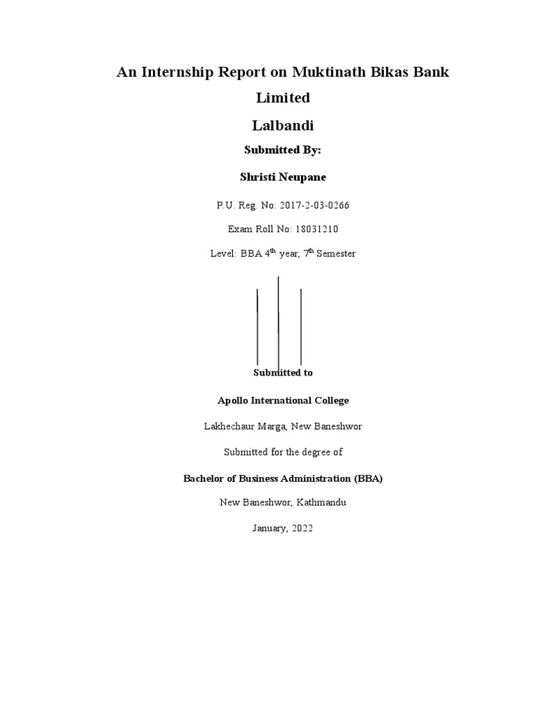 Intern MBBL Final (Shristi) | PDF | Transaction Account | Banks