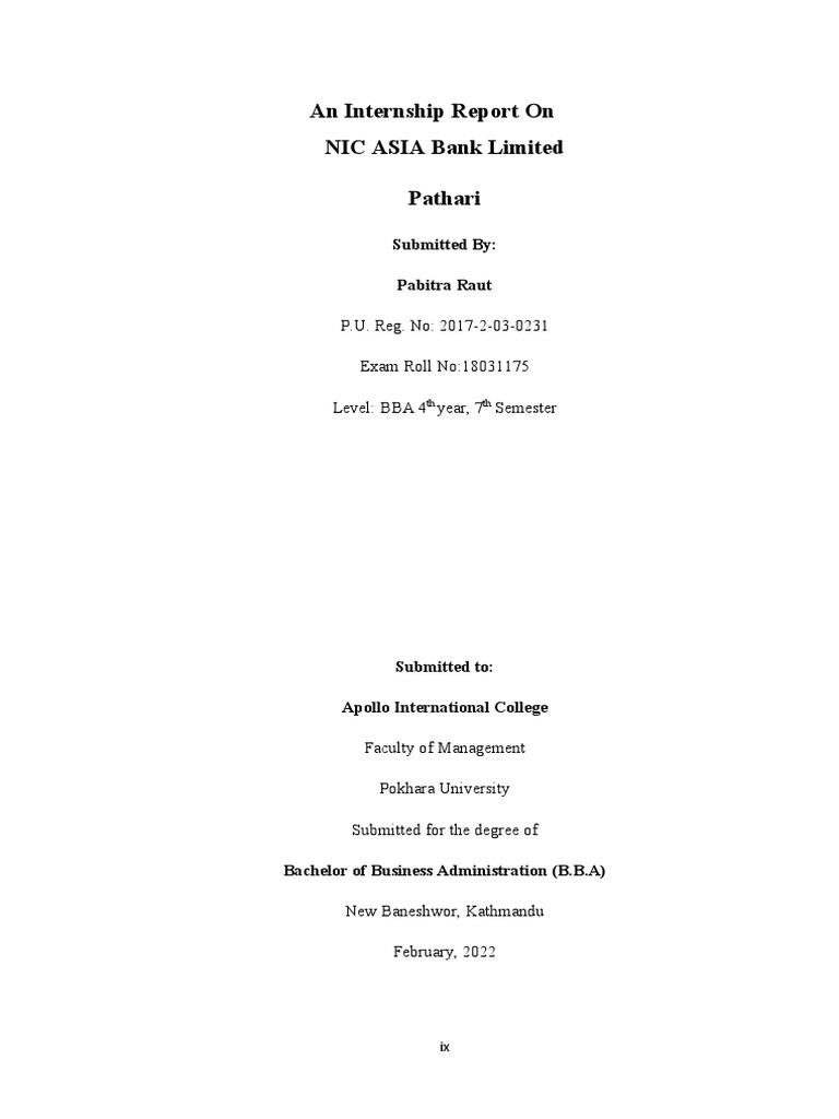 Nisha Finalreport | PDF | Loans | Banks