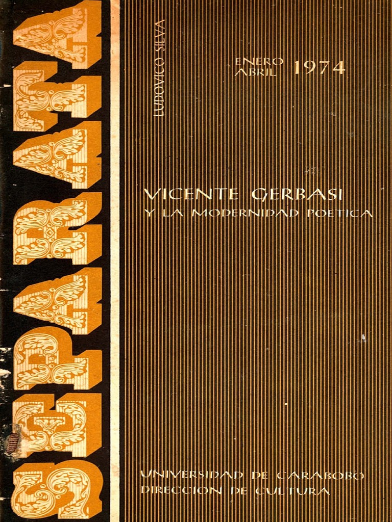 Silva, Ludovico - Vicente Gerbasi y La Modernidad Poética (Ed ...