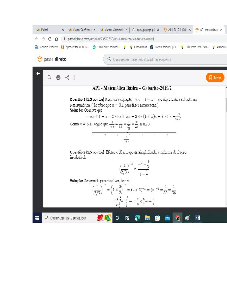 AP1 matemática básica cederj | PDF