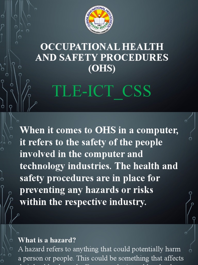 Ict Ohs | PDF | Occupational Safety And Health | Hazards