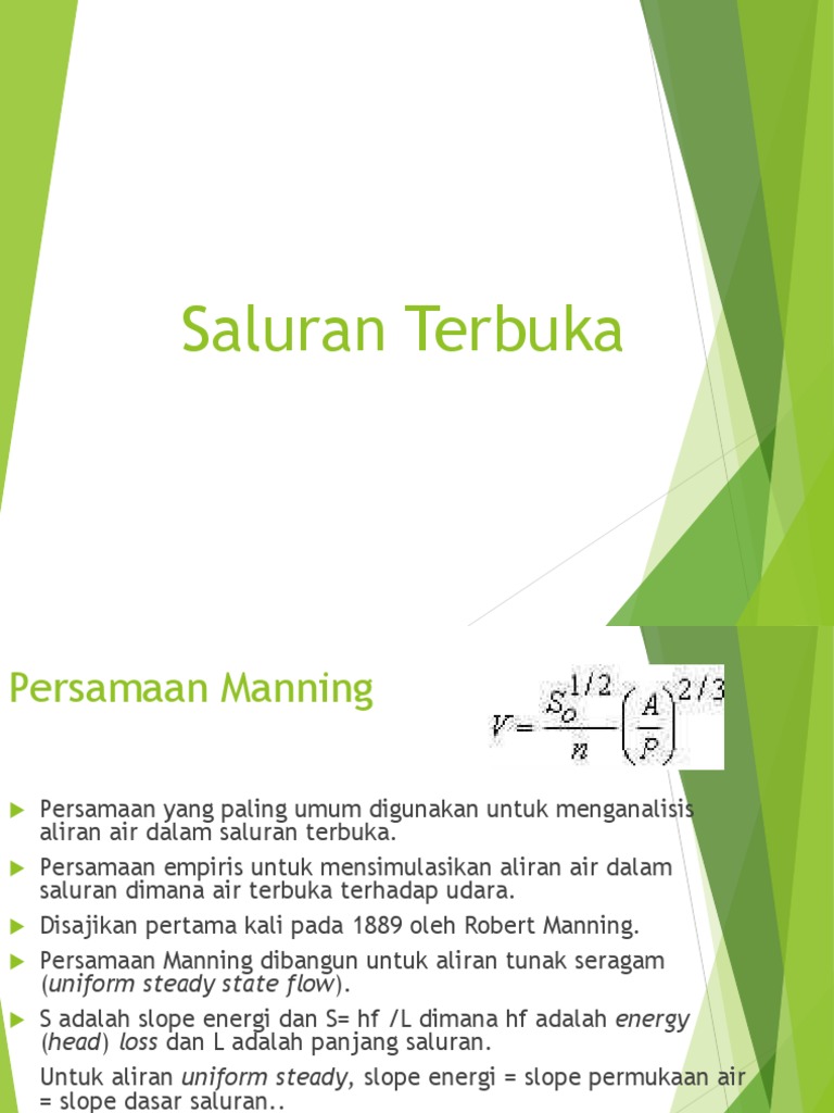 Saluran Terbuka Rumus Manning | PDF