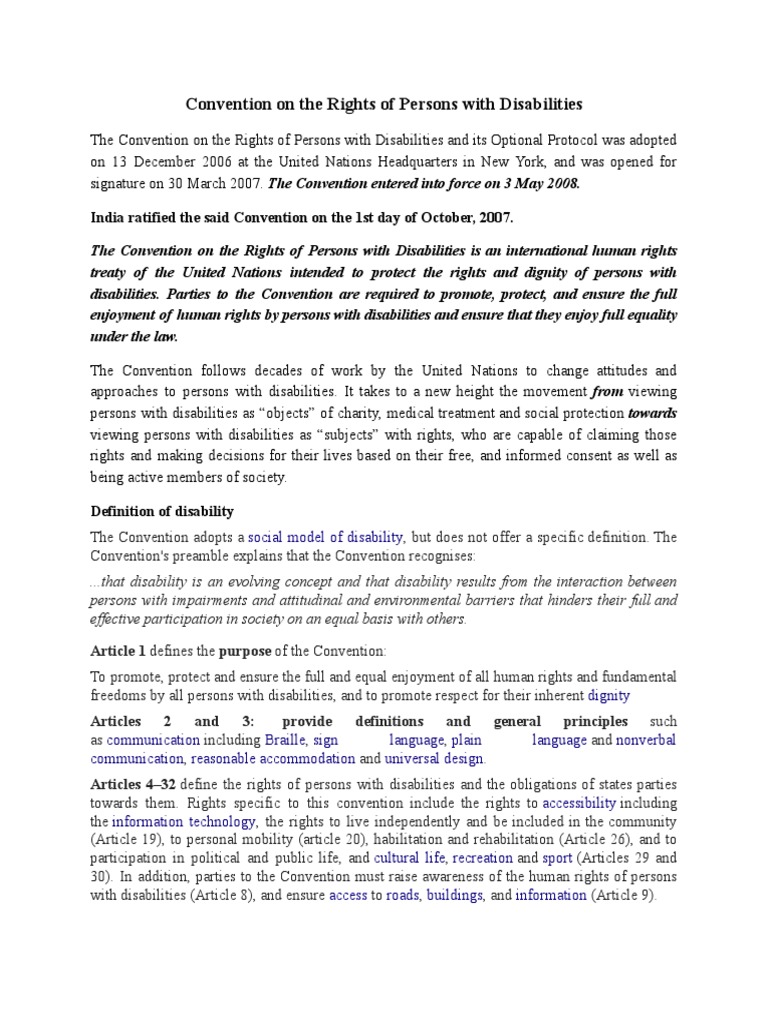 Disability Notes | PDF | Disability | Justice